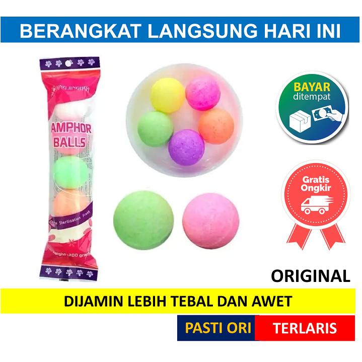 Jual [ KAMBUL ] KAMPER BULAT Kapur Barus BOLA Toilet Kamar Mandi Lemari ...