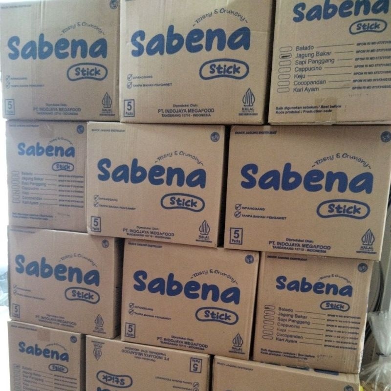 Jual Stick sabena 340 gram isi 5pcs 1 dus/stick jagung/snack murah ...