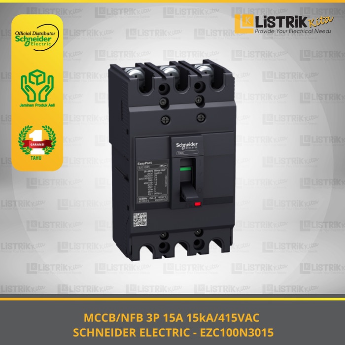 Jual Schneider Mccb Ezc100N 3P/3T 15A 15Ka - Ezc100N3015 | Shopee Indonesia