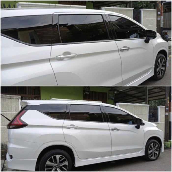 Jual RPTS || Sticker Stiker Pilar Garnish Panel Mitsubishi Xpander - Black Glossy | Shopee Indonesia