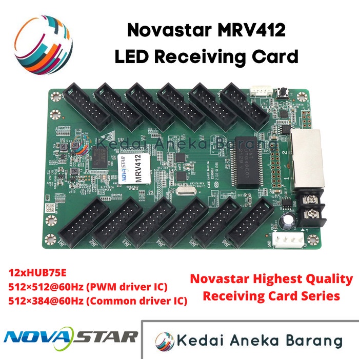 Jual Novastar MRV412 LED Receiving Card RC Videotron HUB75 MRV336 ...