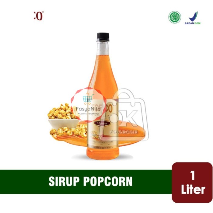 Jual Sirup Popcorn Tofico / Popcorn Syrup (Botol Plastik 1 Liter ...