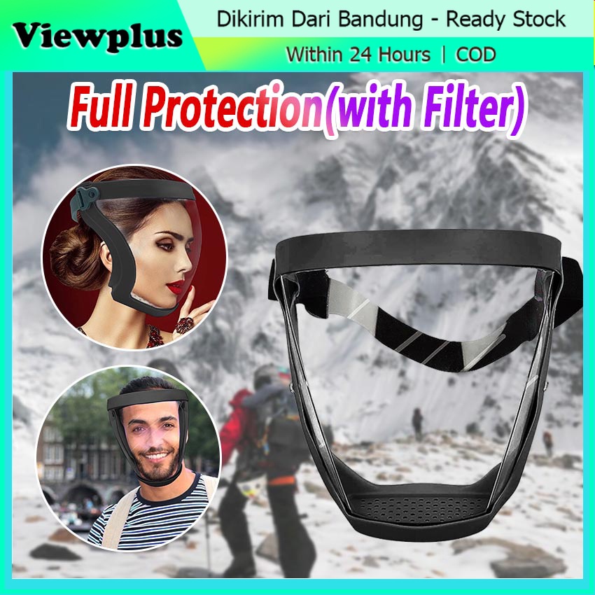 Jual Face Shield Akrilik Full Face Dewasa Anti Fog Pelindung Wajah ...
