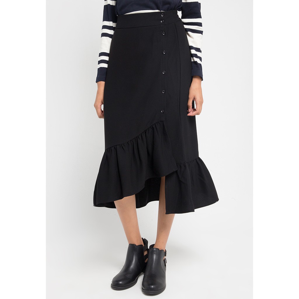 Jual BLFwoman Rok Wanita Bawahan Wanita - Cassie Ruffle Skirt | Shopee ...