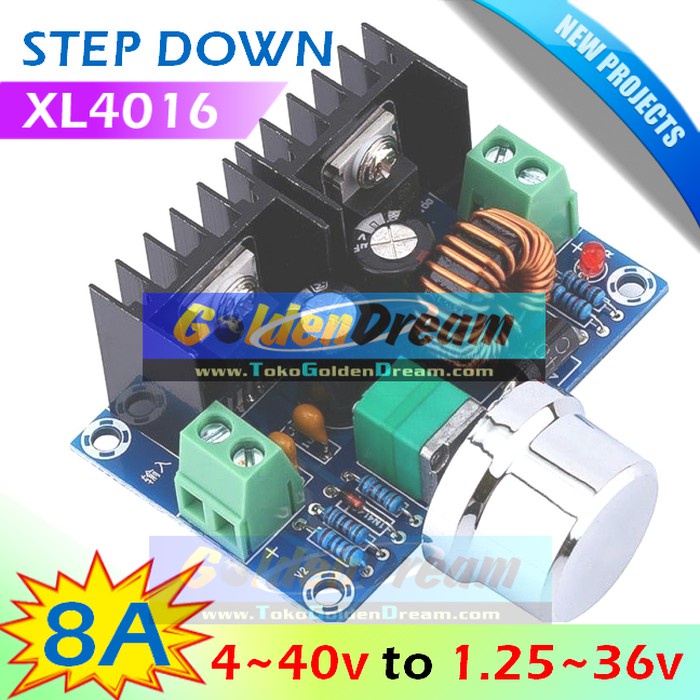 Jual XL4016 Step Down 8A Power Supply Volt Ampere DC LED Aki Solar Tegangan | Shopee Indonesia