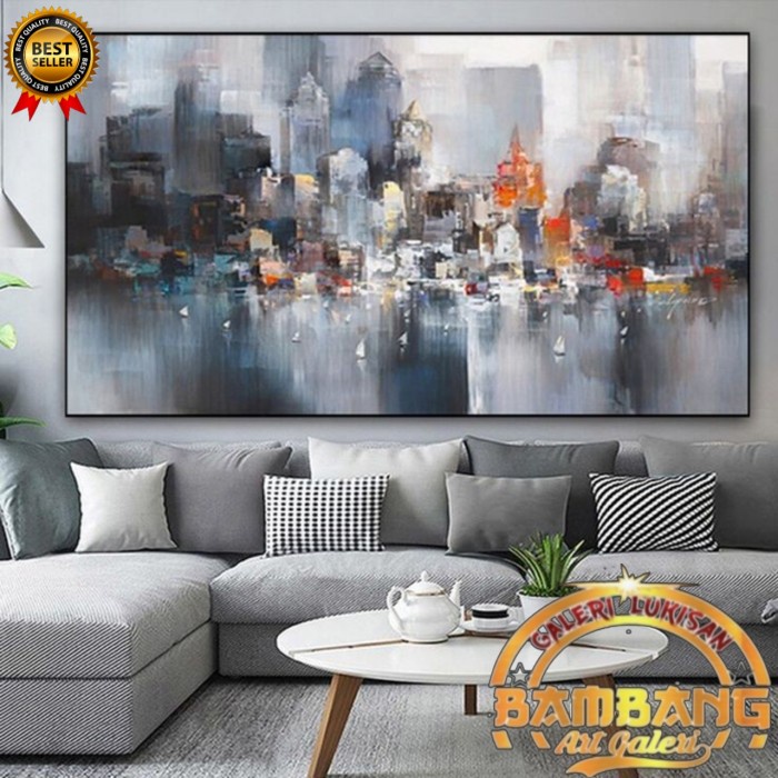 Jual lukisan modern minimalis ukuran 100x150+frame | Shopee Indonesia