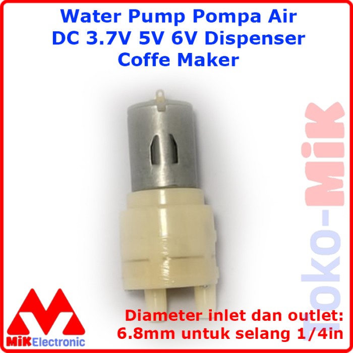 Jual Water Pump Pompa Air DC 3.7V 5V 6V Dispenser Akuarium Coffee Maker ...