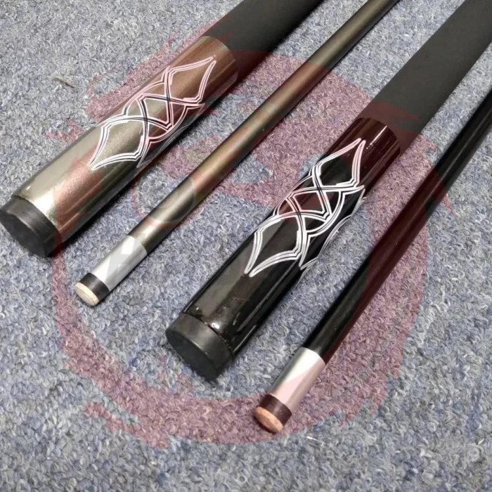Jual Play Cue Stick TS05 58in Coating Carbon Fiber Imitation 12mm Cue ...