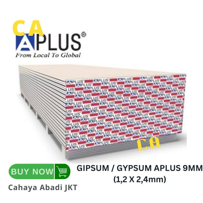 Jual Gypsum | Gipsum Aplus 9 mm (1,2 X 2,4 mm) | Shopee Indonesia