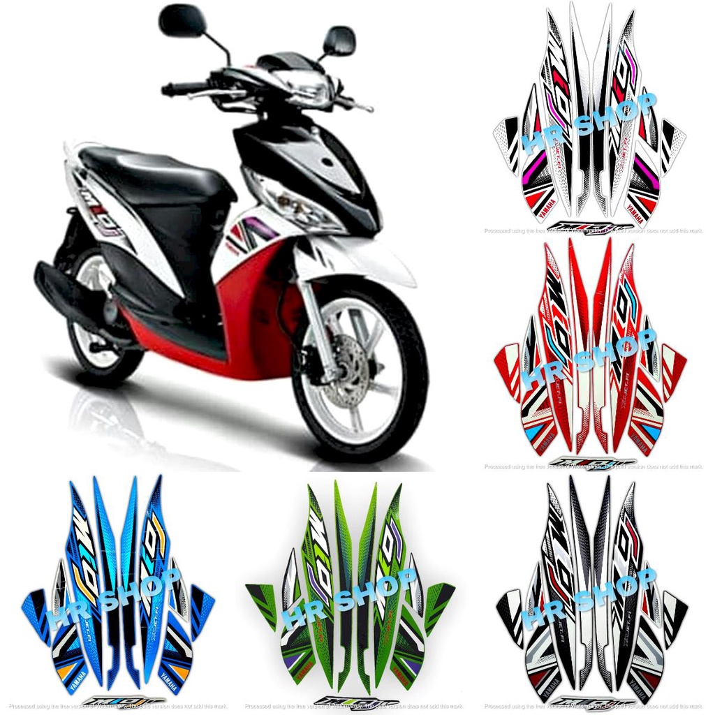 Jual STIKER STRIPING MOTOR YAMAHA MIO J 2012 SEPASANG STANDAR FULL SET ...