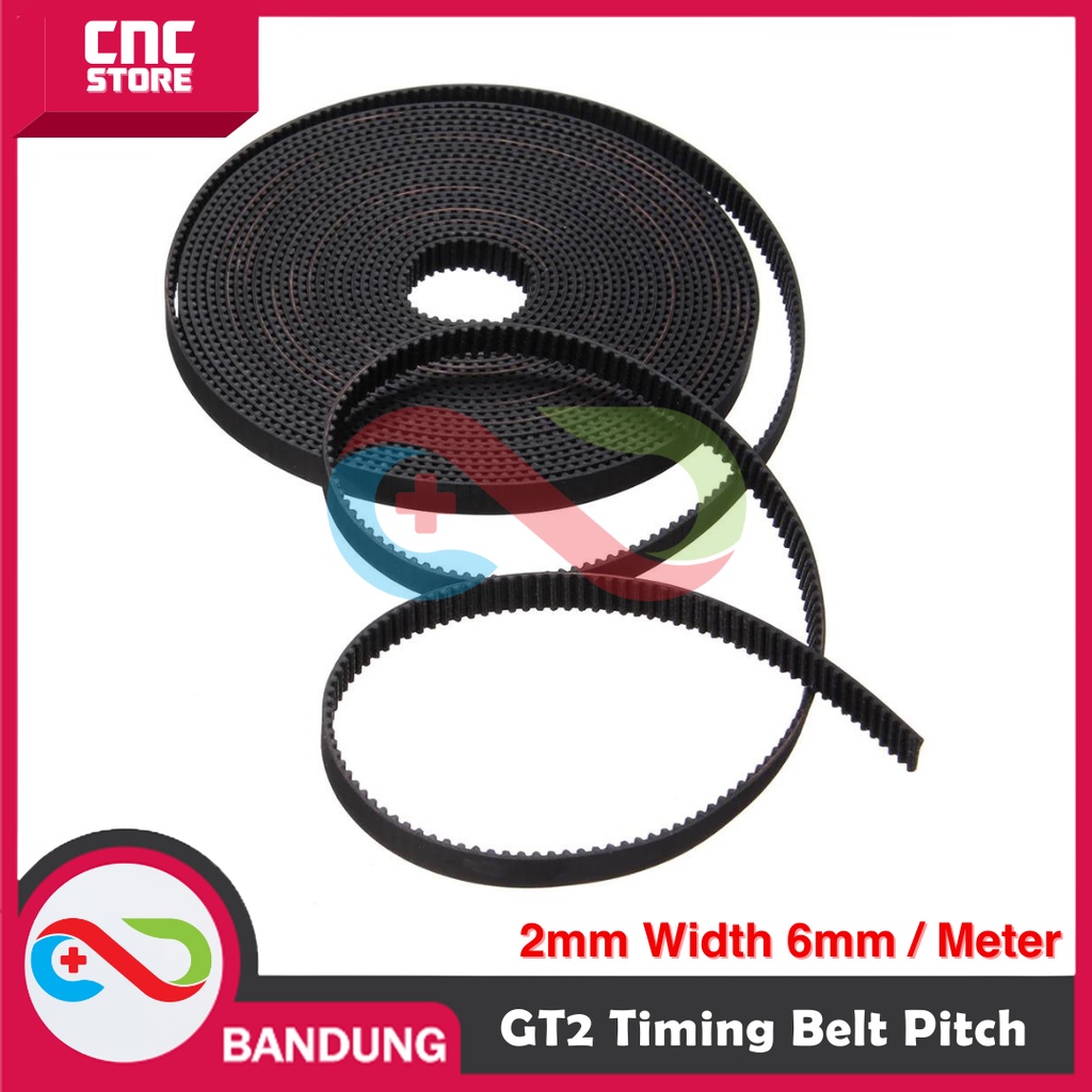 Jual GT2 TIMING BELT PITCH 2MM WIDTH 6MM PER METER | Shopee Indonesia