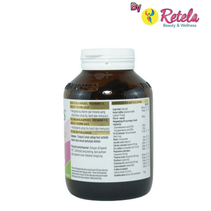 Jual BLACKMORES PREGNANCY & BREAST FEEDING GOLD 1 BOTOL ISI 120 TABLET ...