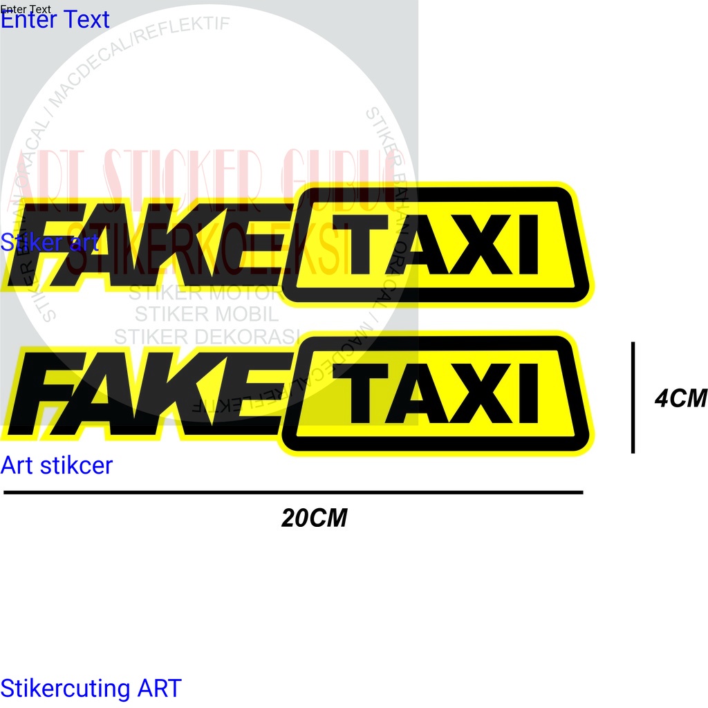 Jual STIKER LOGO FAKETAXI Stiker bahan terbaik | Shopee Indonesia