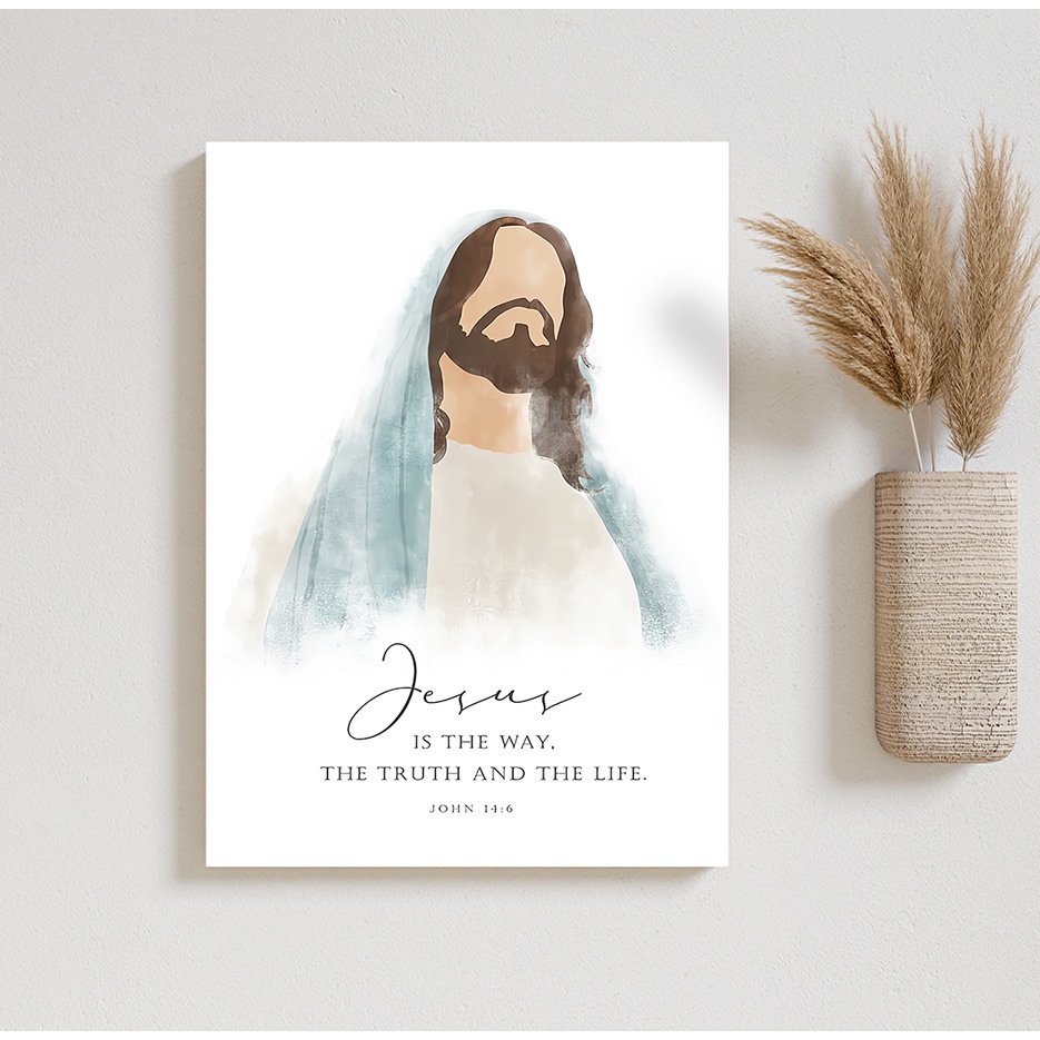 Jual poster kayu yesus aesthetic walldecor rohani kristen / katolik ...
