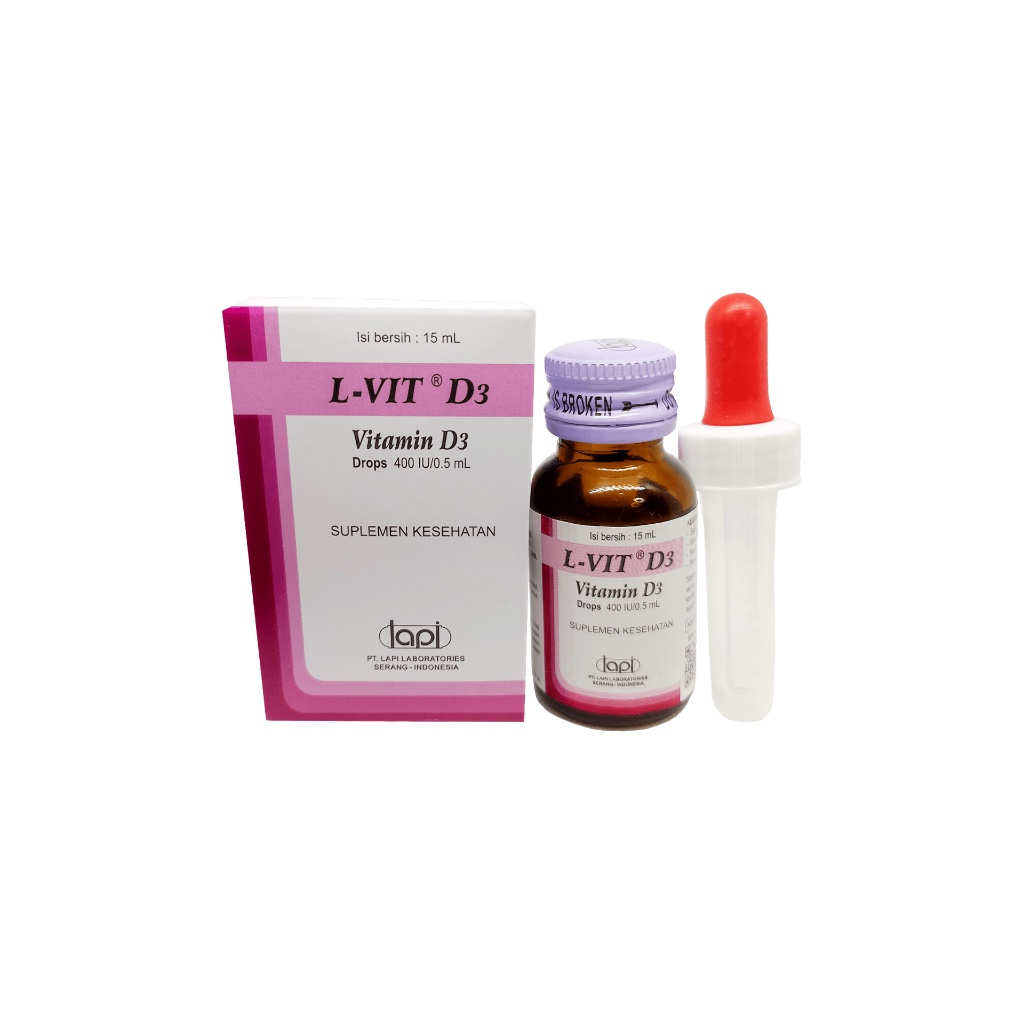 Jual L-VIT D3 DROPS BAYI BOTOL 15 ML Vitamin D3 Drops untuk bayi ...