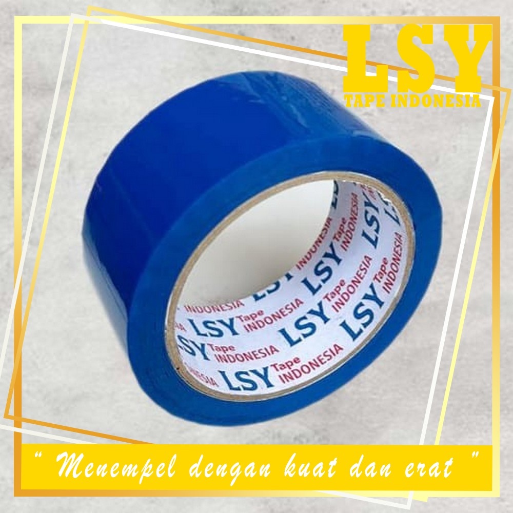 Jual LSY Lakban Biru 45mm x 80yard Full | Lakan Warna Warni Ketabalan ...
