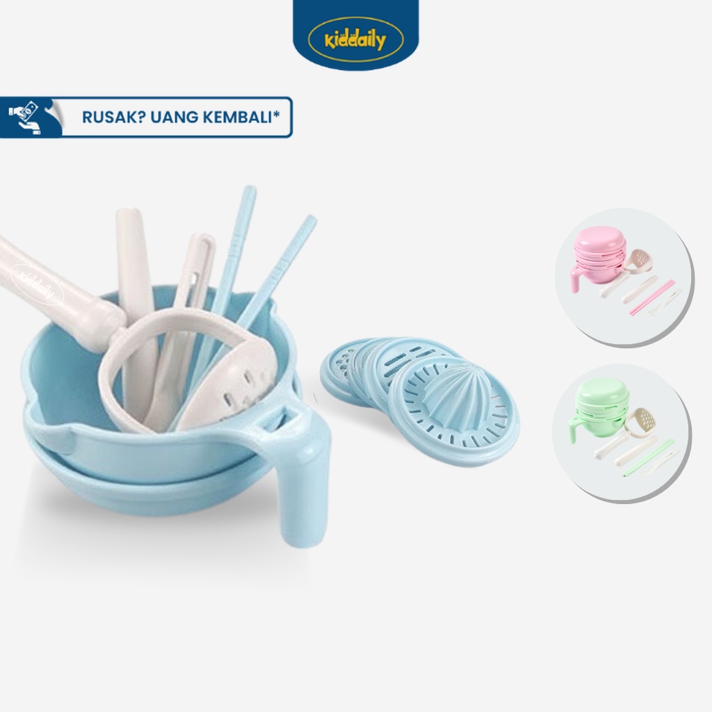 Jual KIDDAILY Alat MPASI Bayi 10 In 1 Baby Food Maker Grinding Bowl ...
