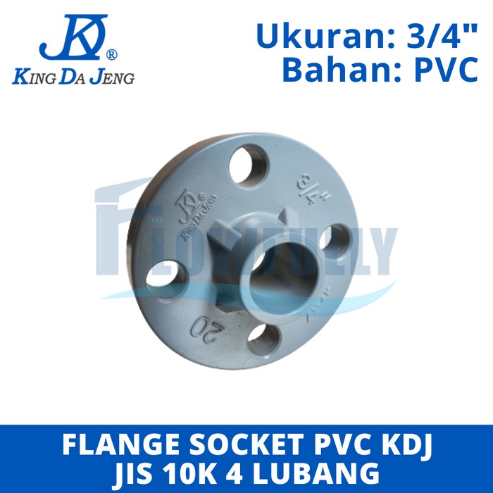 Jual FLANGE PVC AW 3/4 INCH KDJ PLENDES FLEN SOCKET PIPA SAMBUNG BAUT ...