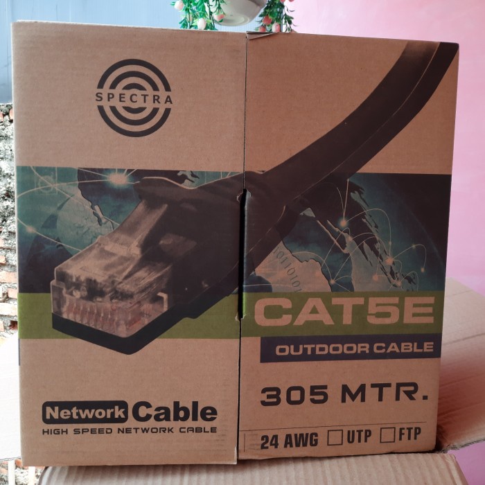 Jual Kabel cat5 / cat 5 FTP spectra outdoor 305 meter resmi - mejec ...