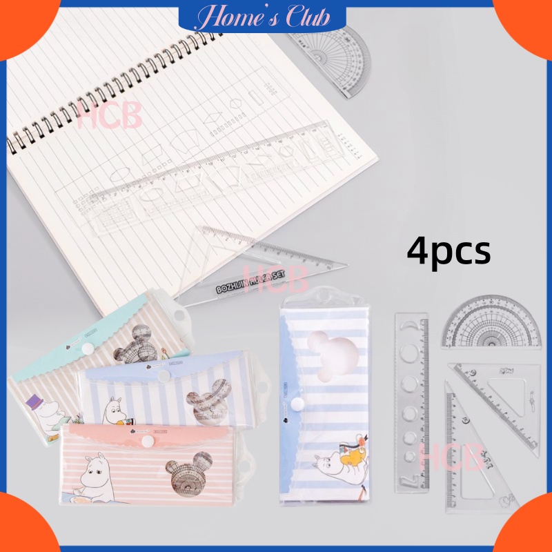 Jual HCB Penggaris Set 4Model Penggaris Plastik / Ruler Penggaris ...