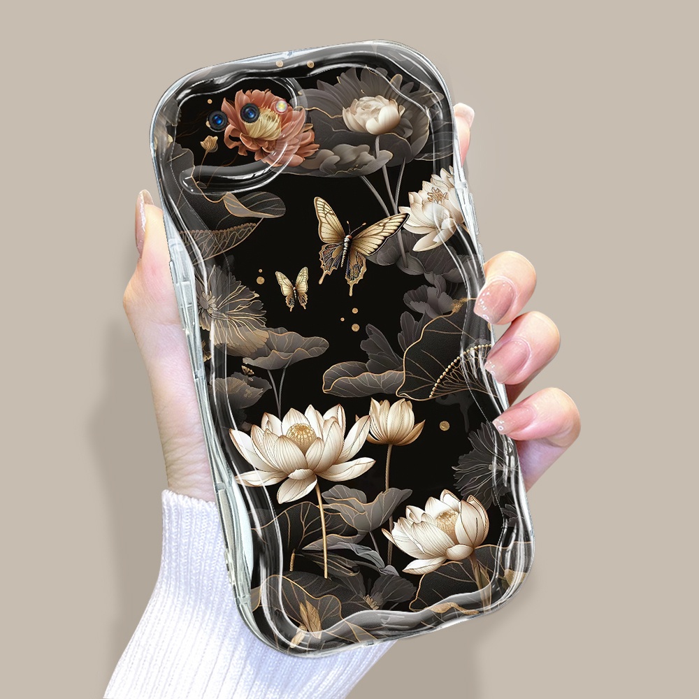 Jual OPPO A3S A12E A5 Untuk Hp Casing Handphone Phone Case Gold Lotus ...