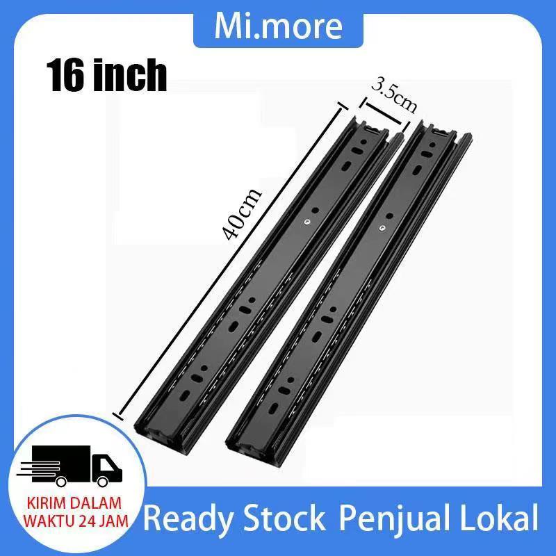 Jual Rel Laci Hitam 40 Cm Isi 1 Set (2 Pcs) Double Track Mapla Full ...
