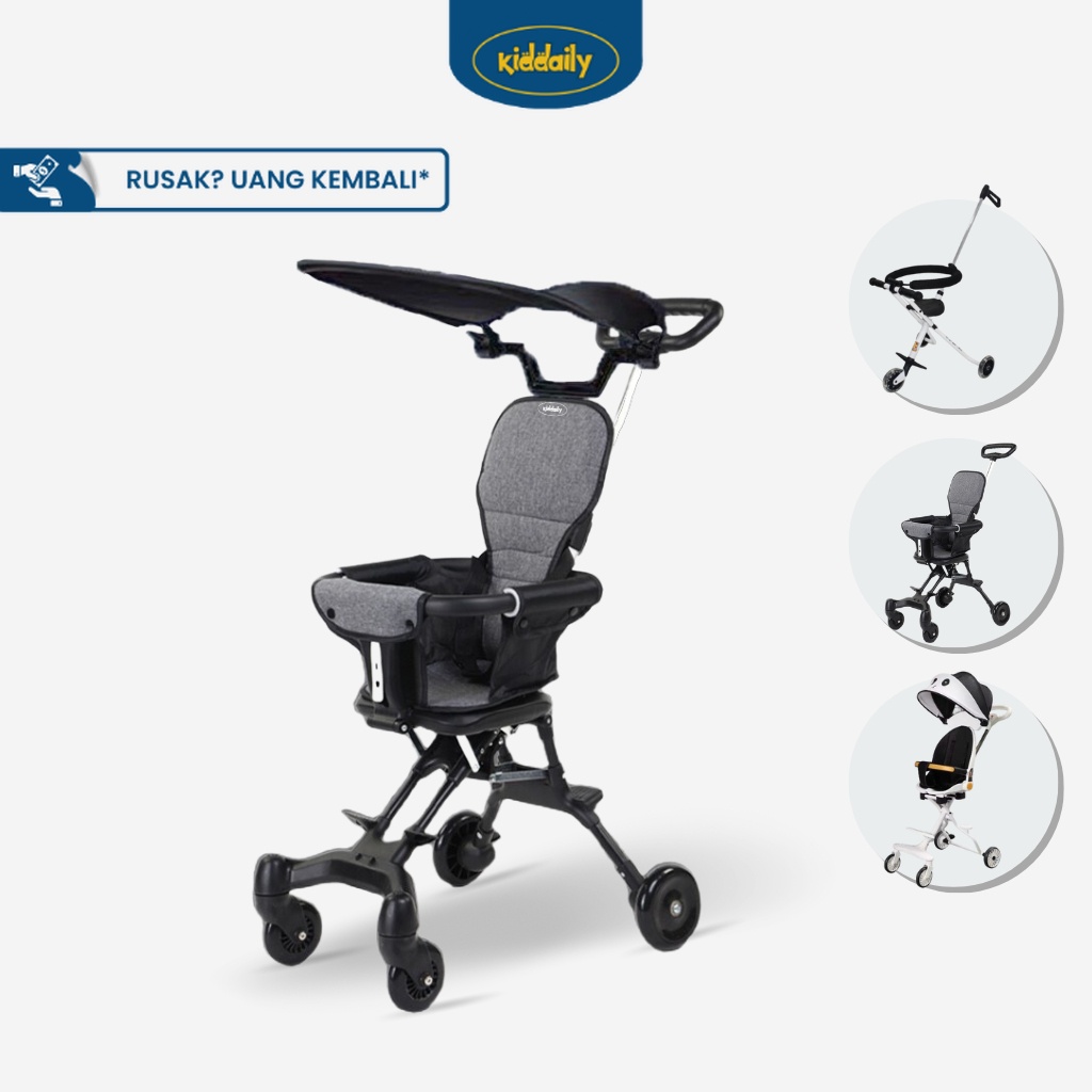 Jual KIDDAILY Stroller Anak Dudukan Putar Baby Stroller Kereta Dorongan ...