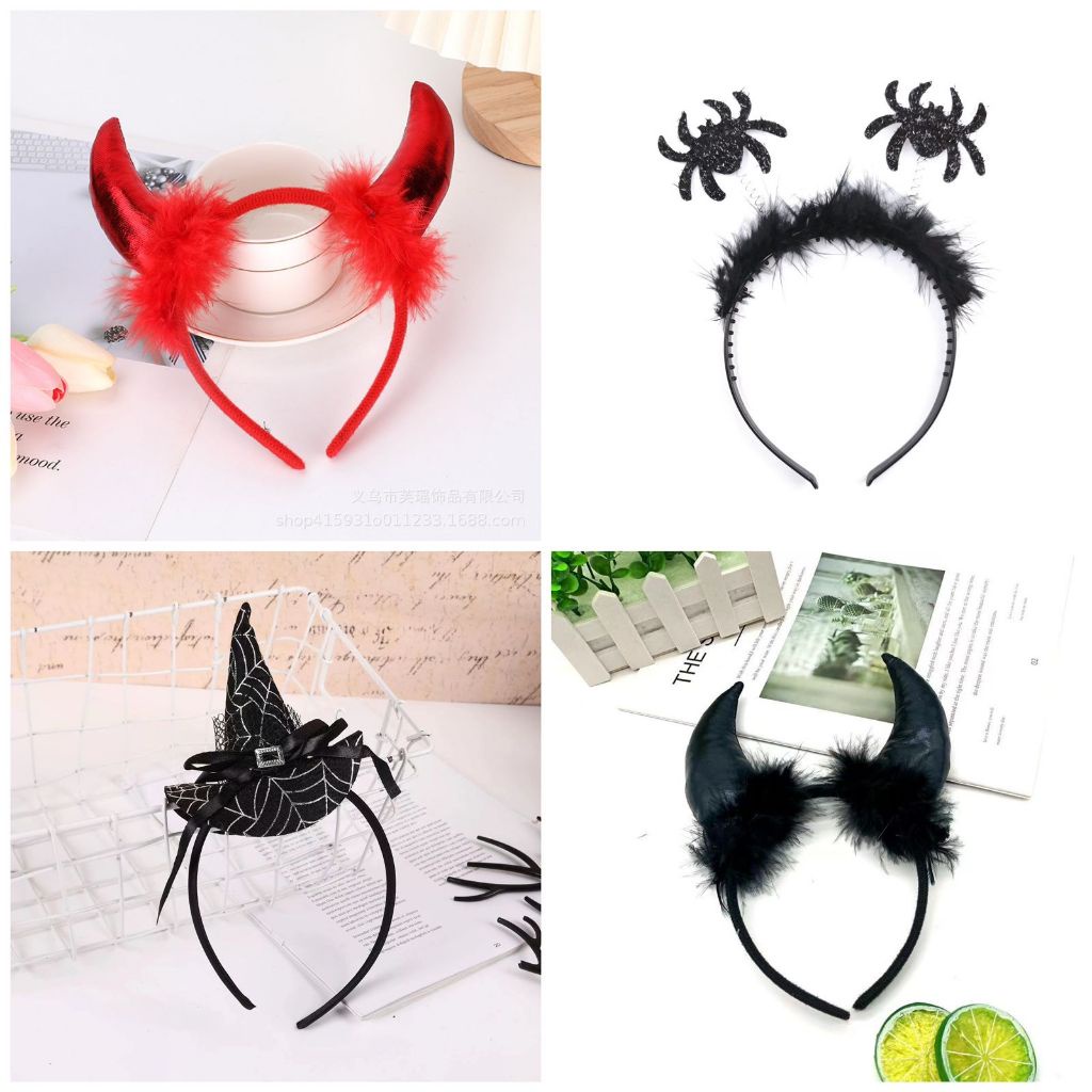 Jual (YUMI) BANDO DEVIL LABA LABA BANDO IBLIS HALLOWEEN BANDO TANDUK ...