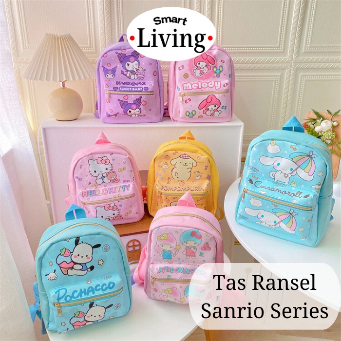 Jual COD SMRTLIV Tas Ransel Sekolah Anak PAUD TK SD Sanrio Melody Kuromi Cinnamoroll Hello Kitty ...