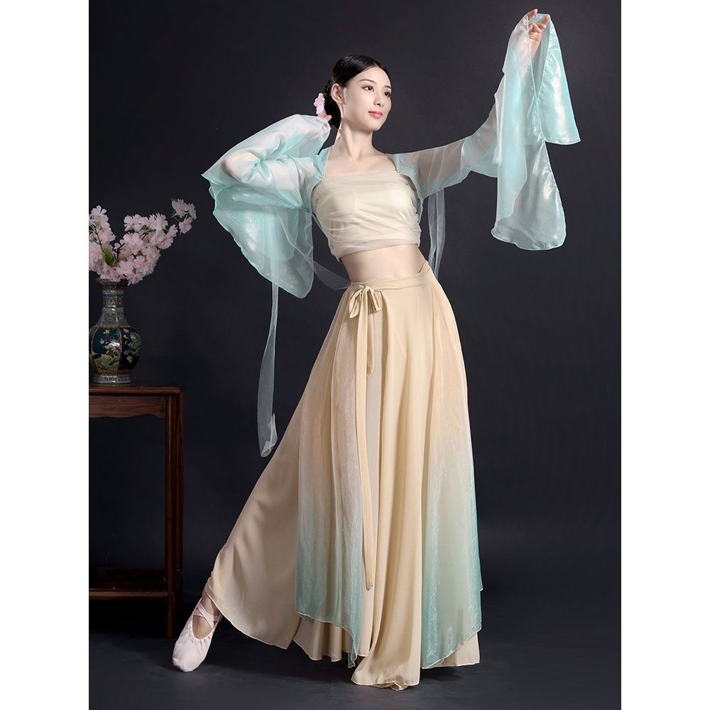 Jual Gaun pertunjukan, gauze, tarian klasik, kostum tarian Hanfu, 2023 ...