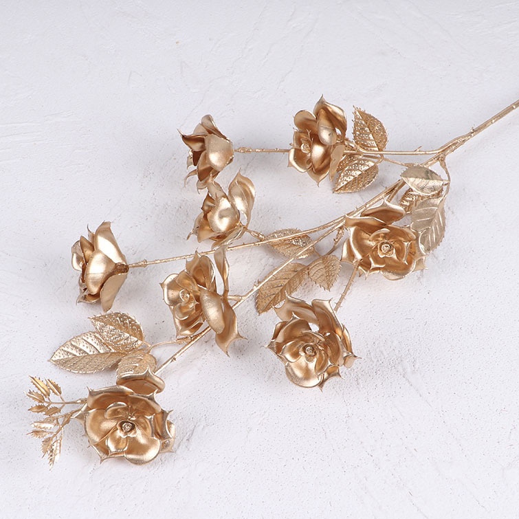 Jual Bunga Hias Warna Emas Artificial Flower Dekorasi Bouquet Buket ...