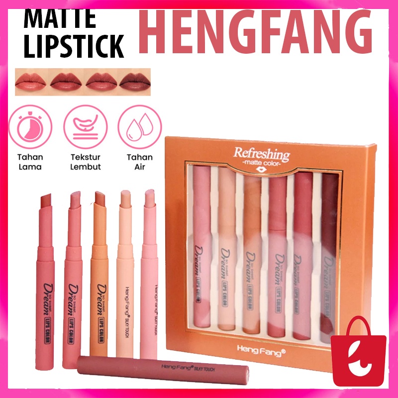Jual [6PCS] Lipstick Gincu Sweet Dream Korea Stick 6 Warna Waterproof Tanako Hengfang Refreshing ...