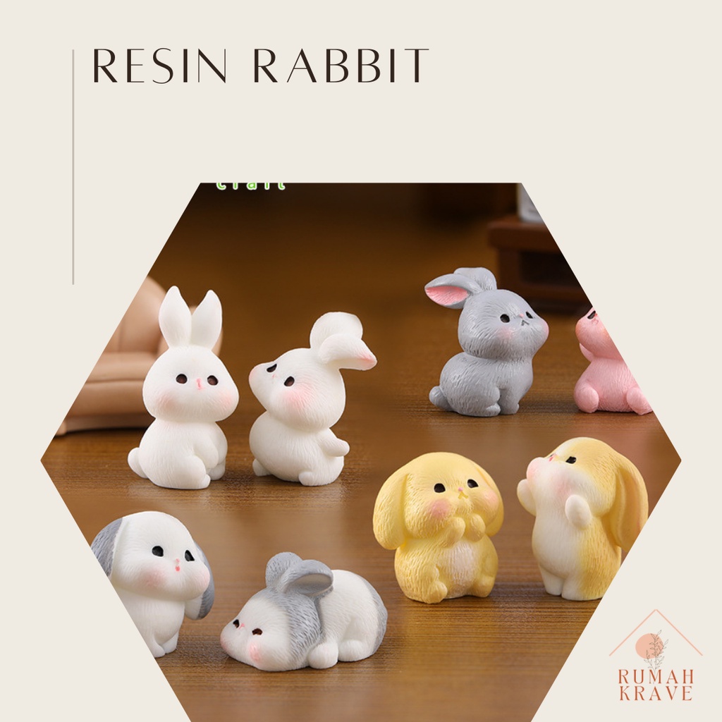Jual RUMAH KRAVE - Resin Rabbit Cake Topper Kelinci | Shopee Indonesia