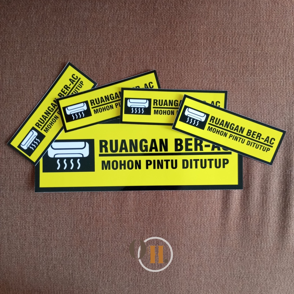 Jual Paket Hemat Stiker Tutup Pintu Ruangan AC - Stiker Fasilitas ...