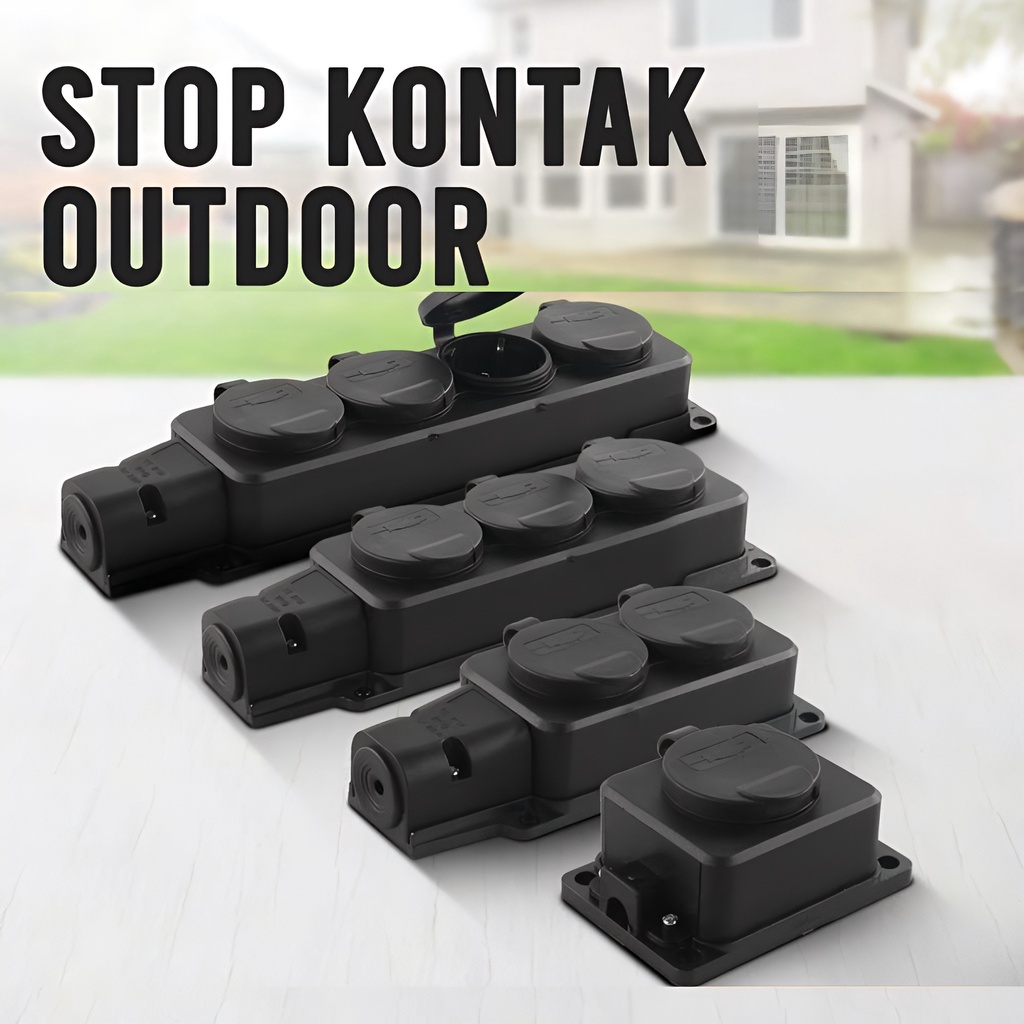 Jual Stop Kontak Terminal Colokan Listrik Outdoor Anti Air 4/3/2/1 ...