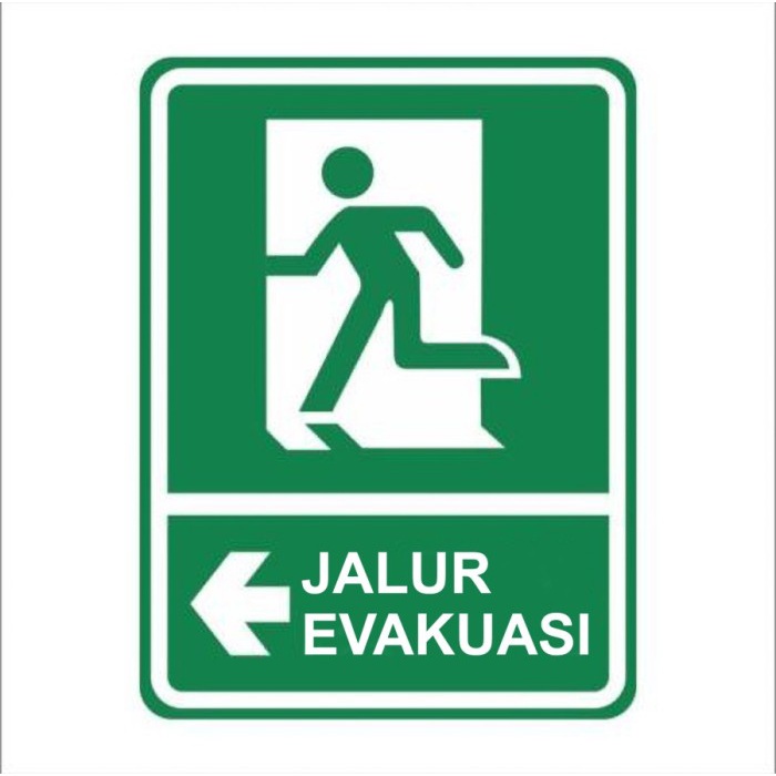 Jual SIGN STIKER JALUR EVAKUASI ARAH KANAN dan KIRI RAMBU K3 | Shopee Indonesia