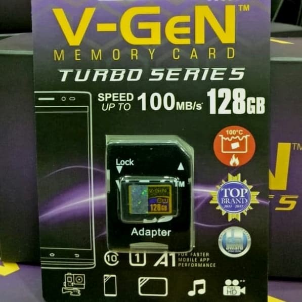 Jual V-Gen Micro SD Vgen 128GB Class 10 TURBO SERIES Micro SD HC ...