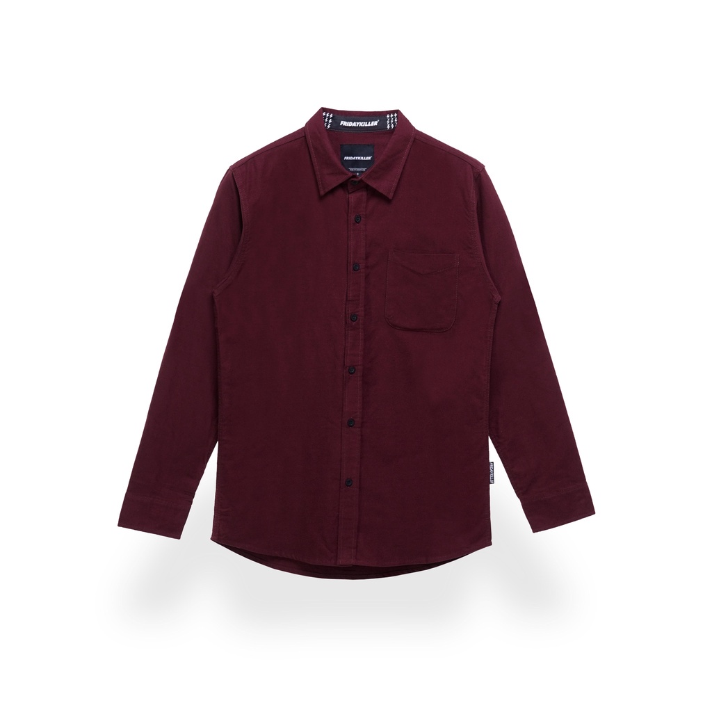 Jual KEMEJA FRIDAY KILLER | NICKY MAROON LS | Shopee Indonesia