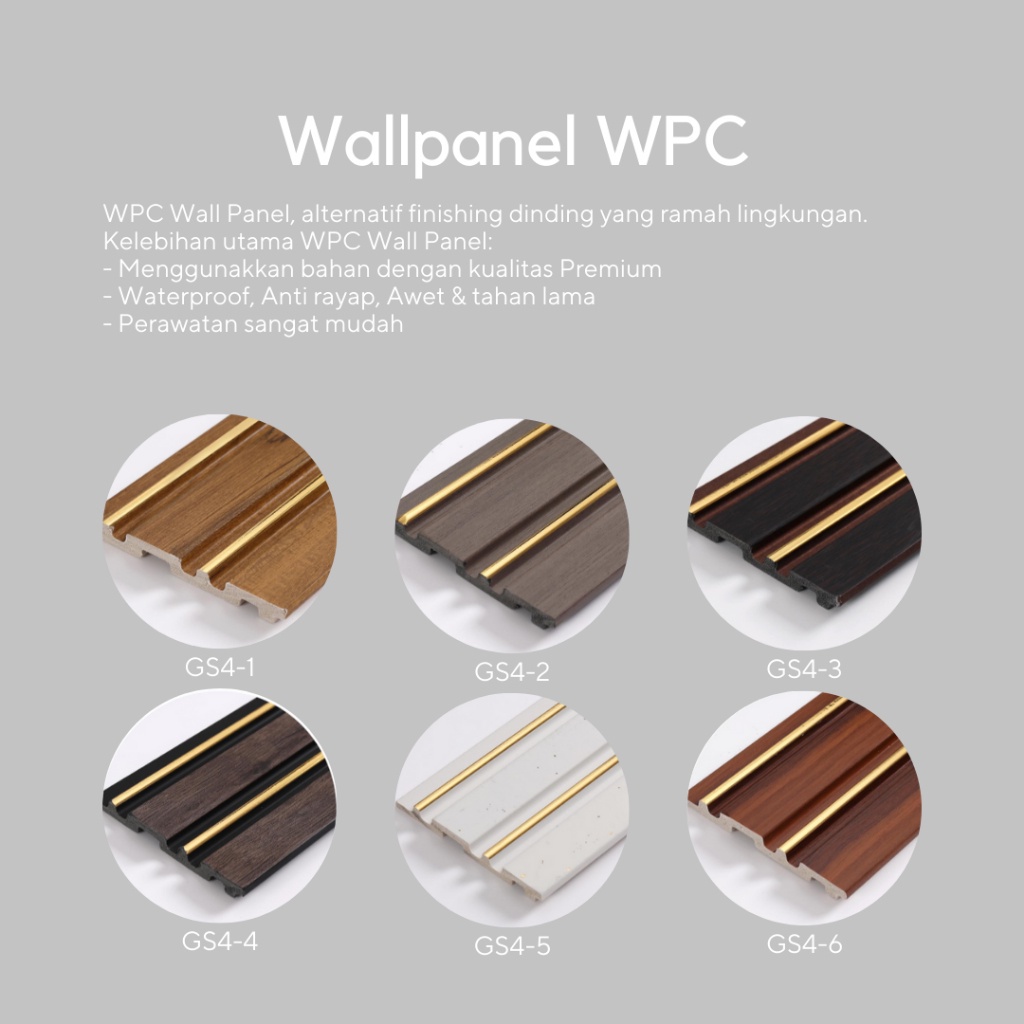 Jual [GS4] WALL PANEL WPC DINDING MURAH MOTIF KAYU ANTI RAYAP ANTI AIR ...