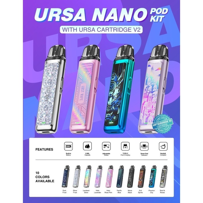 Jual URSA NANO V2 POD KIT BY LOSTVAPE | Shopee Indonesia