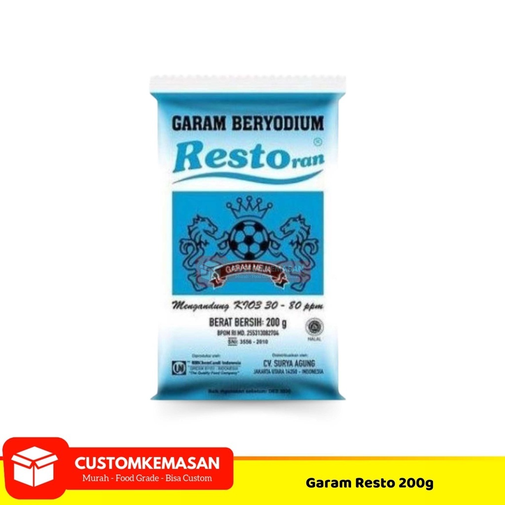 Jual Garam Resto 200g / Garam Halus / Garam Laut Murni / Garam Dapur ...