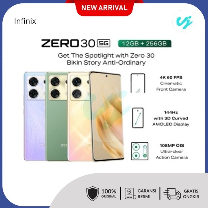 Jual Infinix Zero 30 5G 21GB RAM (12+8) / 256GB - NFC 144Hz Cruved RESMI - Gold | Shopee Indonesia