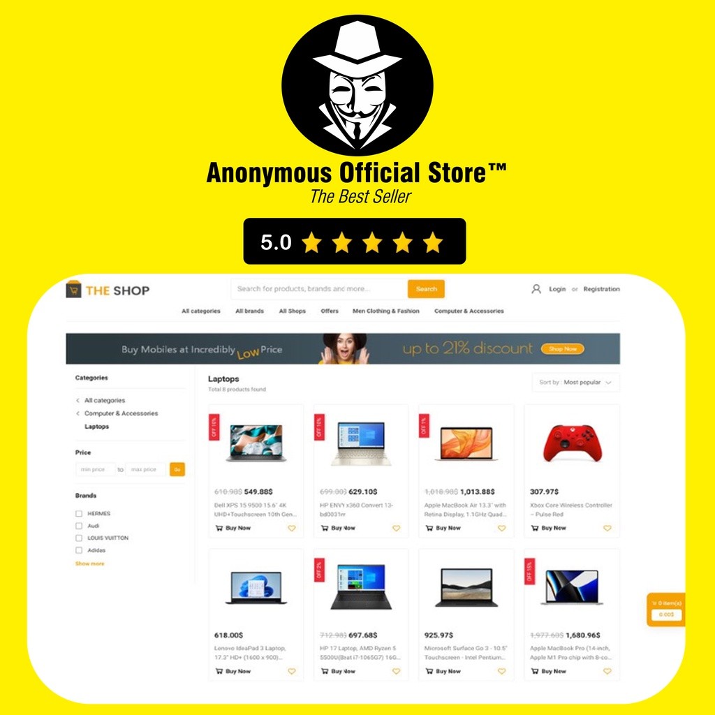 Jual SOURCE CODE WEBSITE MARKETPLACE E-COMMERCE ONLINE LARAVEL 8 DAN ...