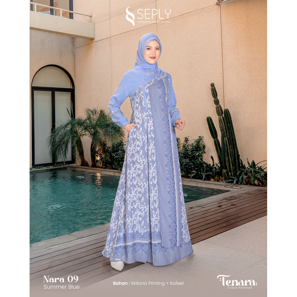Jual Sarimbit Lebaran Tenara 09 Gamis Premium Printing Dewasa Nara 09 ...