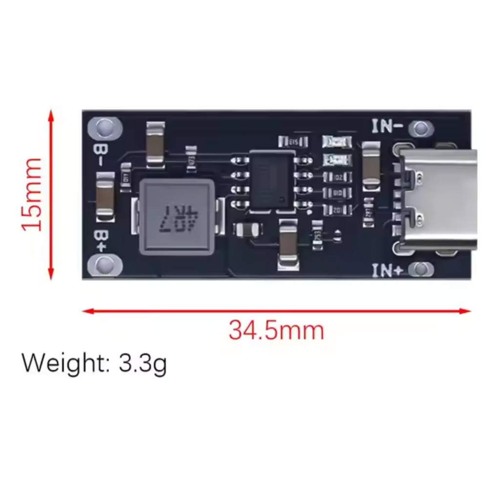 Jual Modul Fast Charging IP2312 TYPE C 3A Polymer Ternary Lithium ...