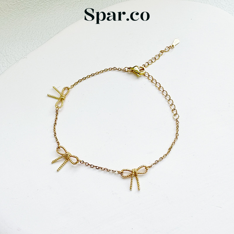 Jual Spar.co Titanium Gold Ribbon Bracelet - Gelang Rantai Titanium ...