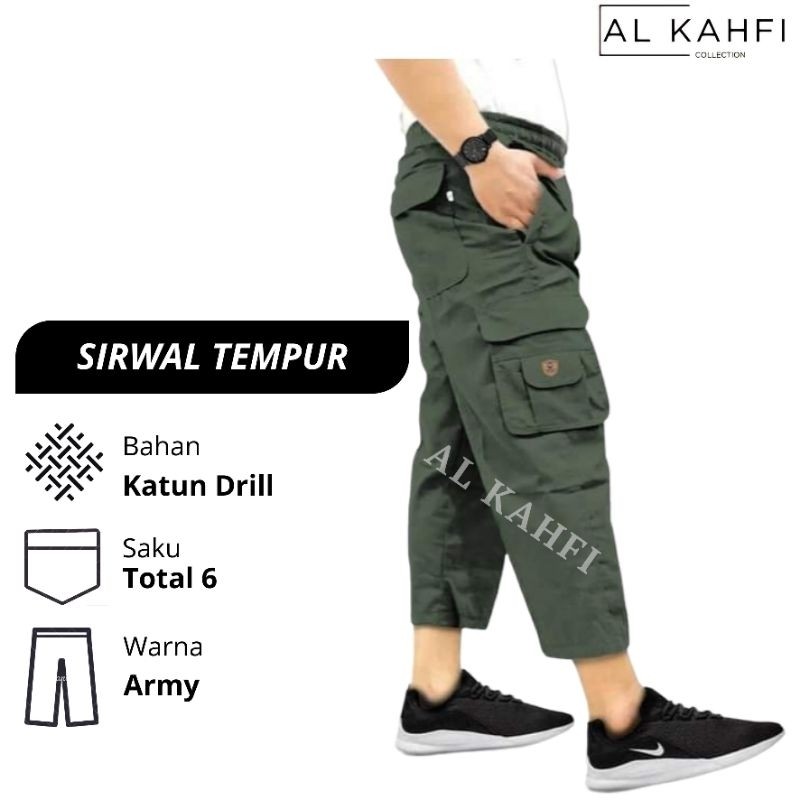 Jual AW29 Celana Sirwal tempur dewasa model cargo & outdoor muslim by Al-kahfi | Shopee Indonesia