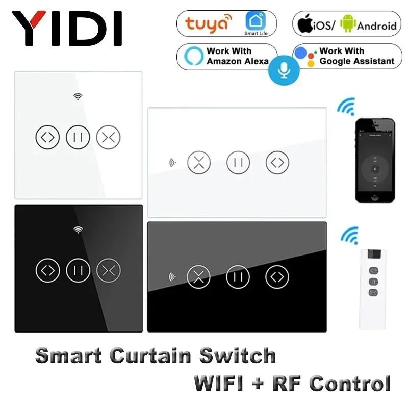 Jual Smart life Wifi RF433 Touch Curtain Wall Switch Tuya Voice Remote ...