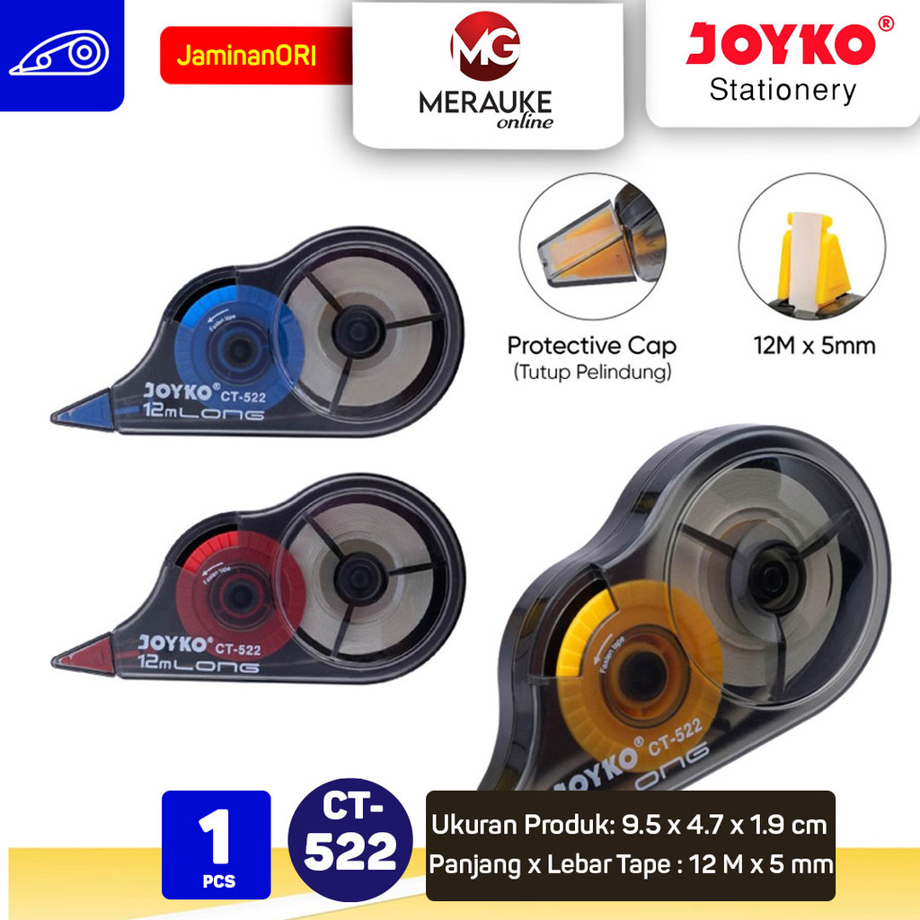 Jual Correction Tape JOYKO CT-522 12m x 5mm | Shopee Indonesia