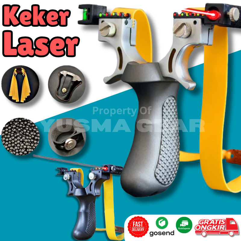Jual Ketapel Tactical Laser/ Big Power Slingshot Laser Sight Rubber ...